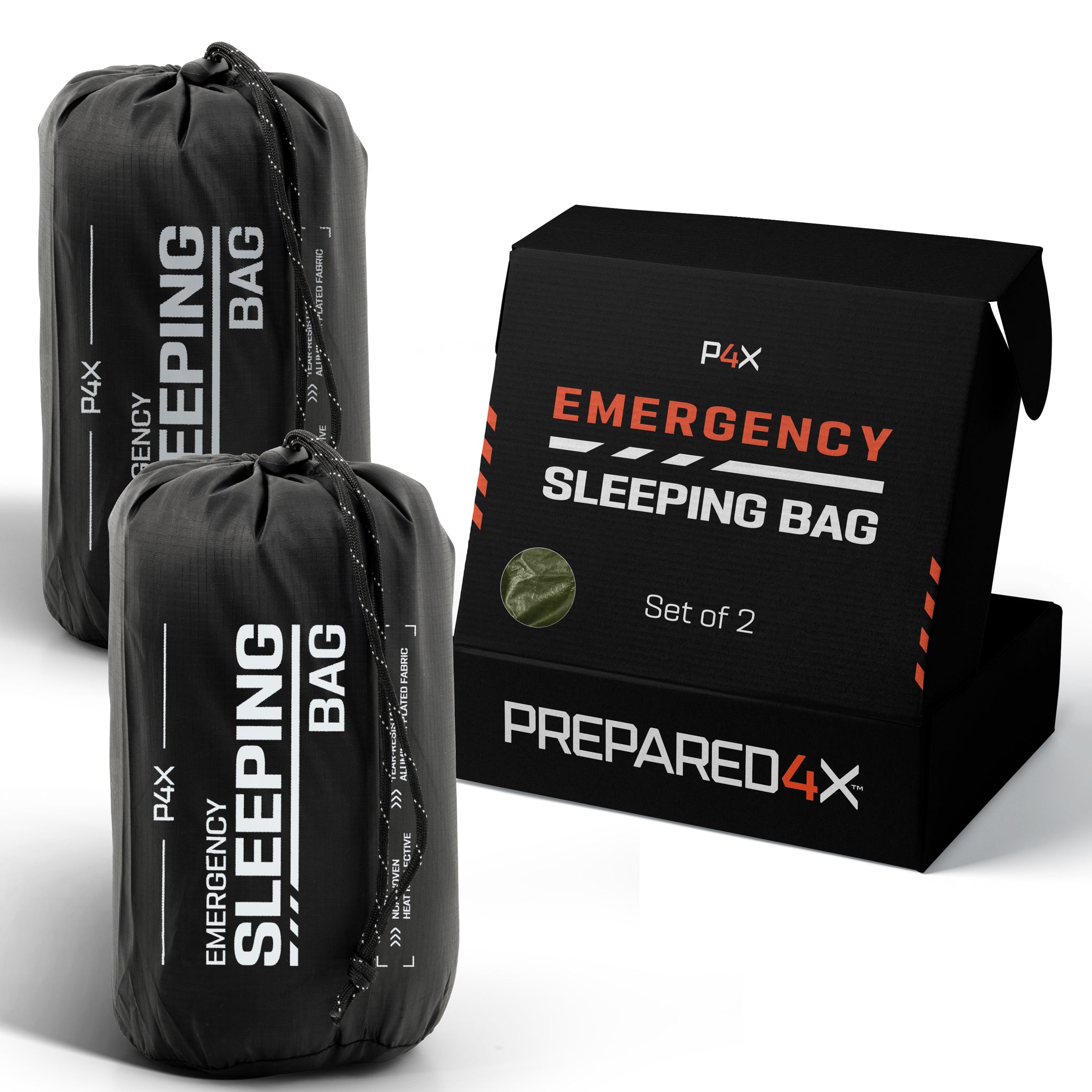 Prepared4X Emergency Sleeping Bag for Survival - Thermal Emergency Biv ...