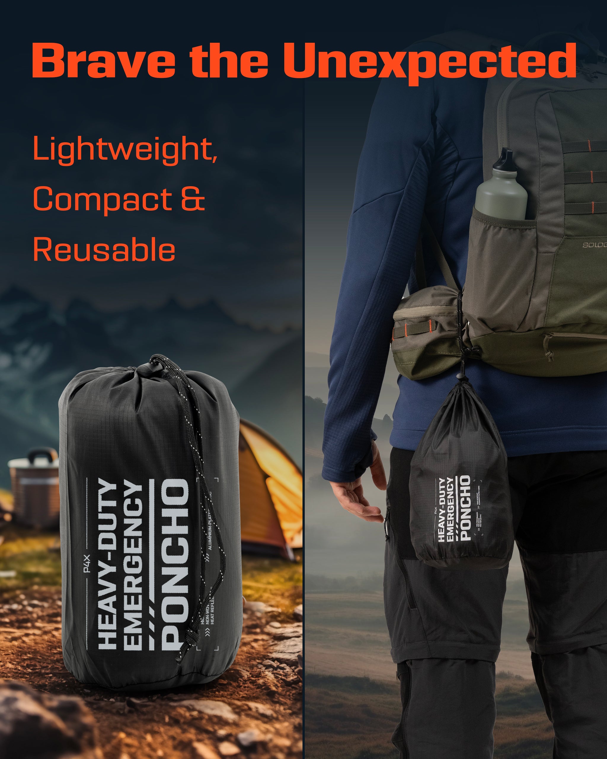 P4X Heavy Duty Emergency Poncho – PREPARED4X