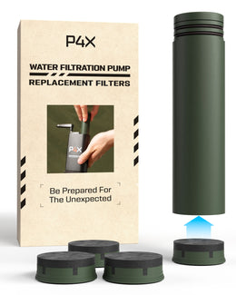 P4X Portable Water Filter Hand Pump - Premium Camping Water Filter and ...